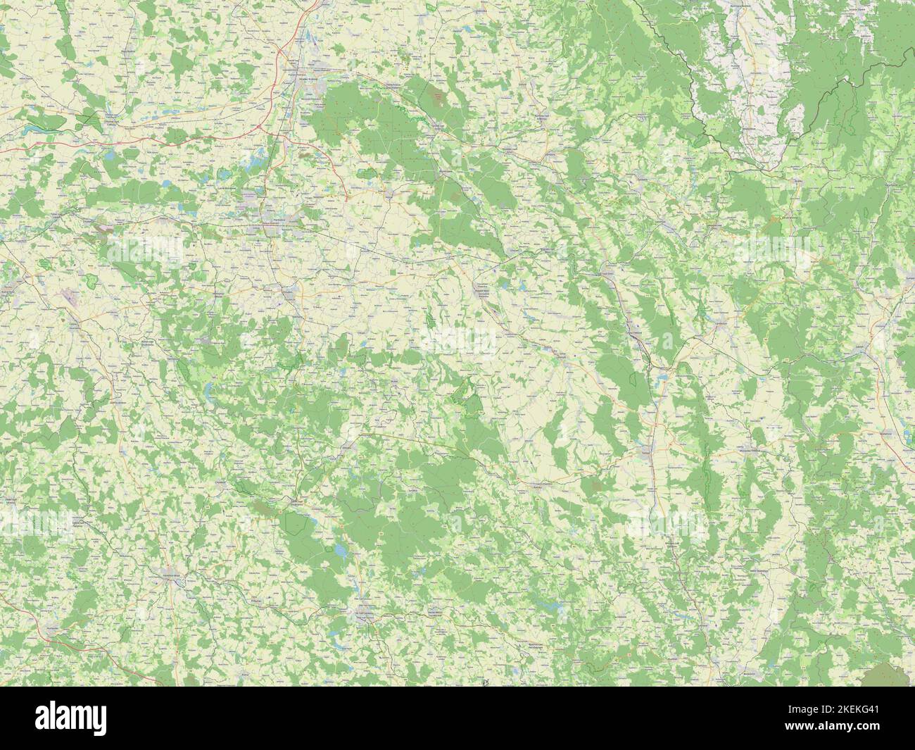 Pardubicky, region of Czech Republic. Open Street Map Stock Photo - Alamy