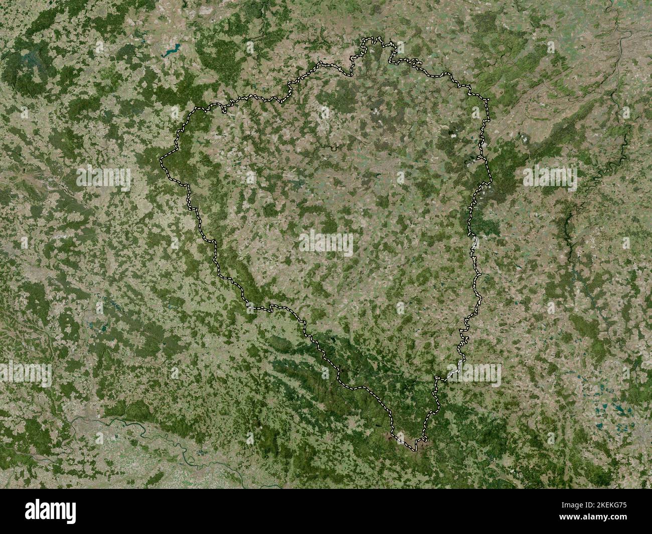 Plzensky, region of Czech Republic. High resolution satellite map Stock ...