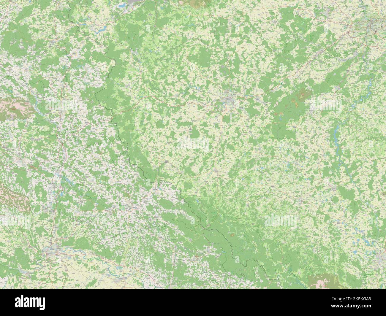 Plzensky, region of Czech Republic. Open Street Map Stock Photo - Alamy