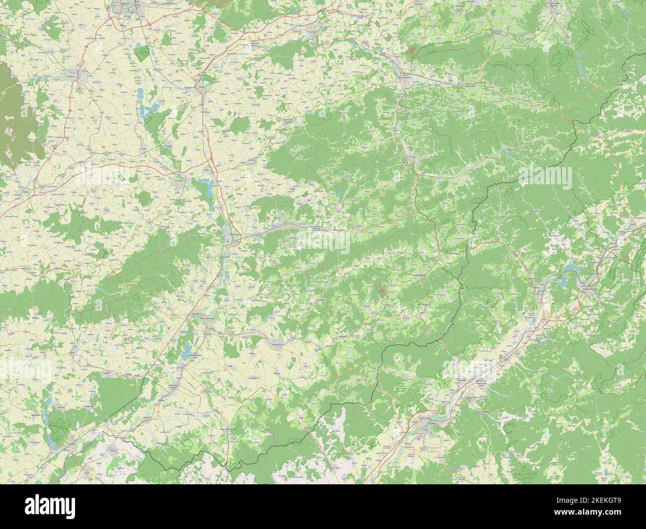 Zlinsky, region of Czech Republic. Open Street Map Stock Photo - Alamy