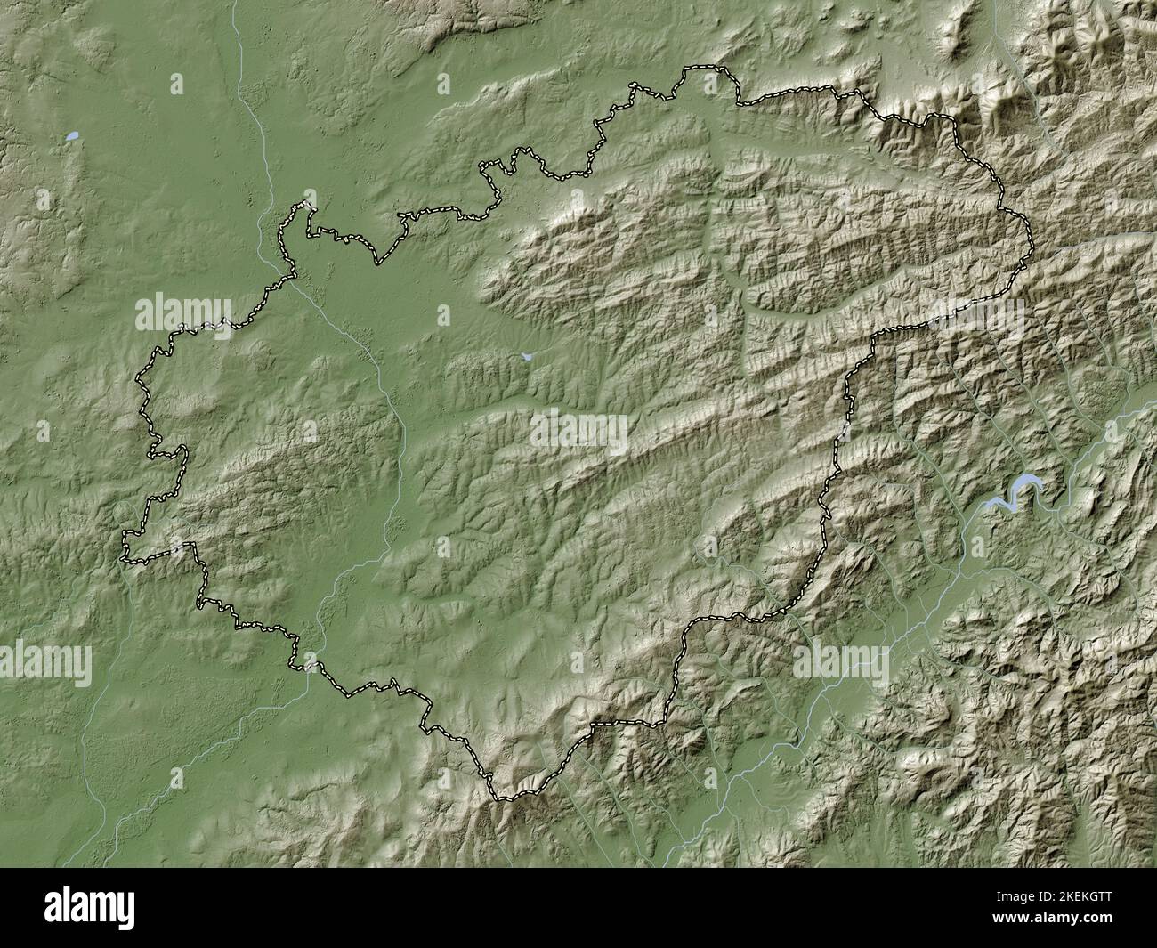 Zlinsky, region of Czech Republic. Elevation map colored in wiki style ...