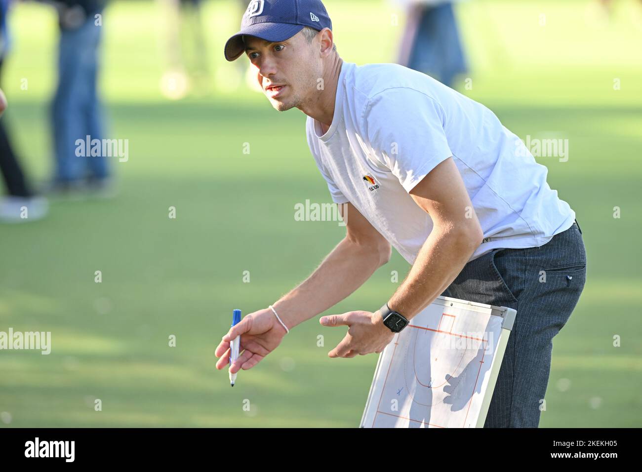 Oree's head coach John-John Dohmen pictured during a hockey game ...