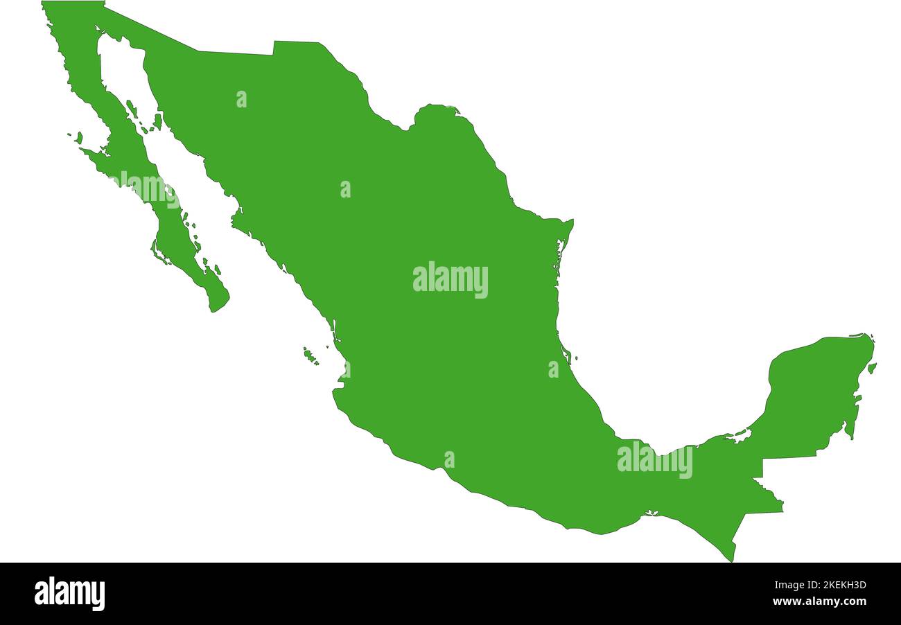 Mexico green map hi-res stock photography and images - Alamy