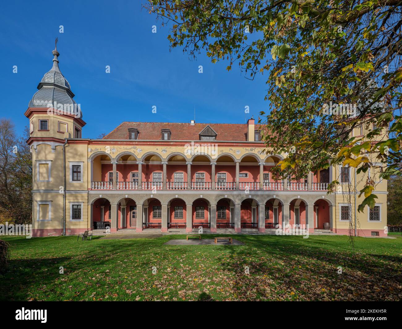 Palace in Krobielowice Krieblowitz Marschal von Blucher residence Stock ...