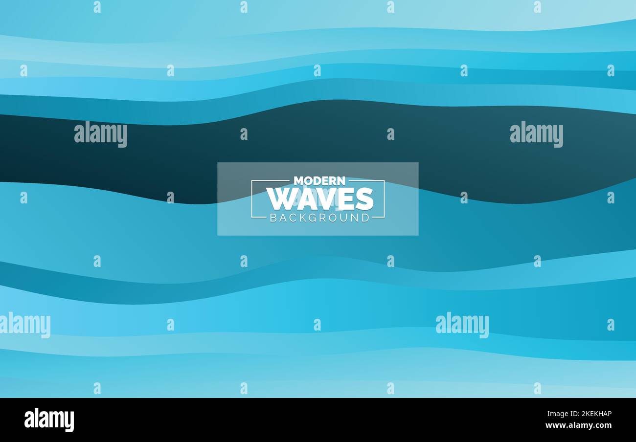 water Wave vector abstract background flat design style Stock Vector ...