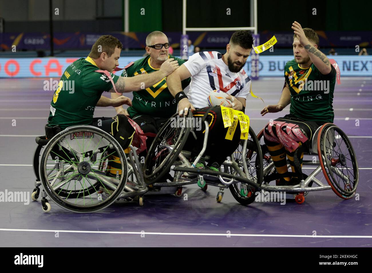 France's Nicolas Clausells in action during the Wheelchair Rugby League ...