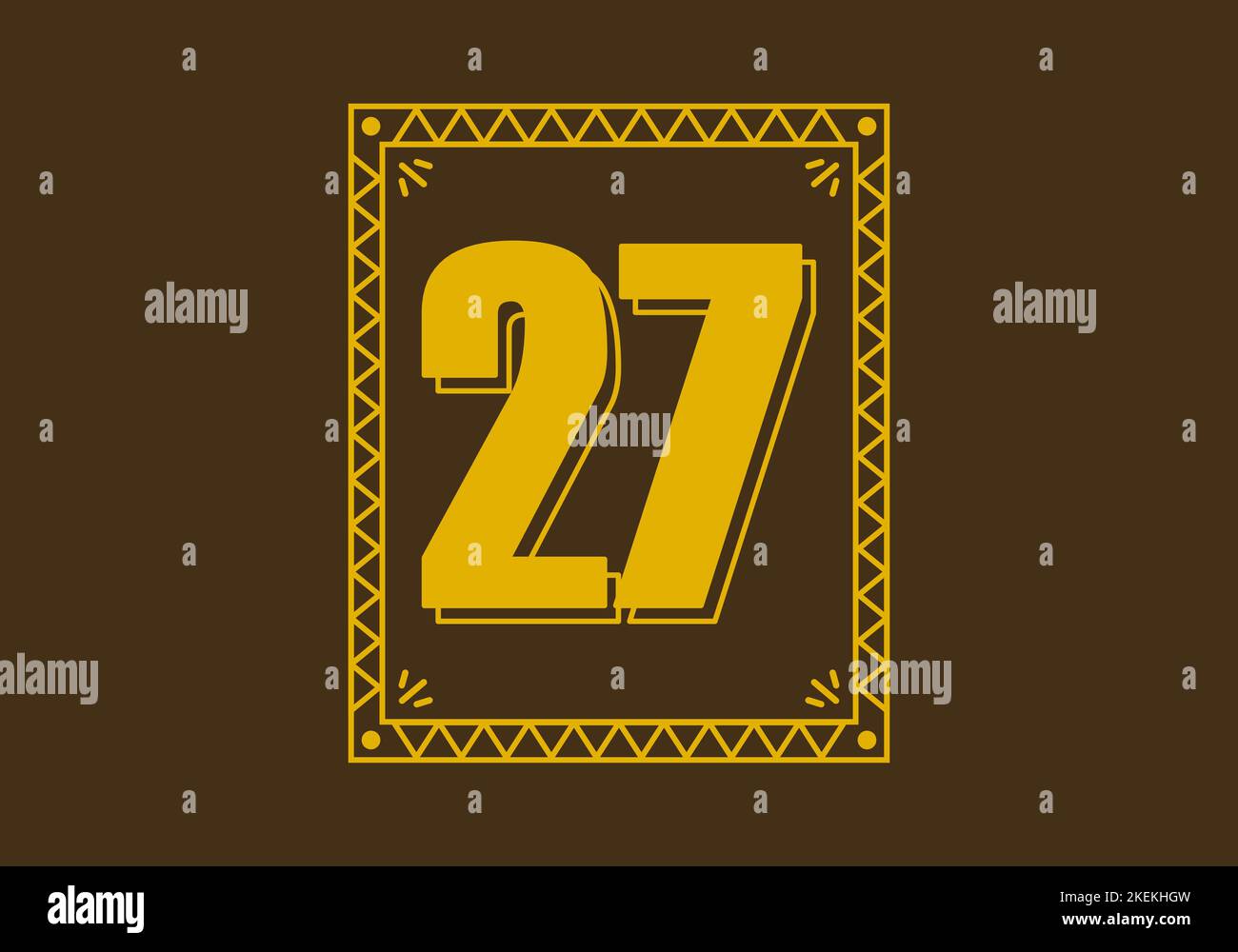 Number 27 vector vectors hi-res stock photography and images - Alamy