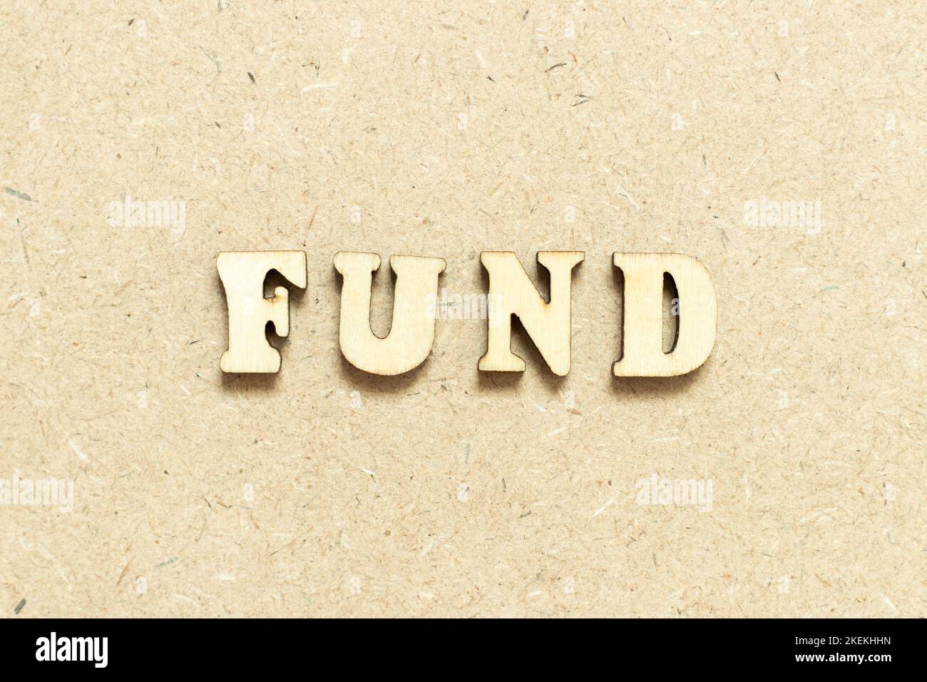 Alphabet letter in word fund on wood background Stock Photo - Alamy