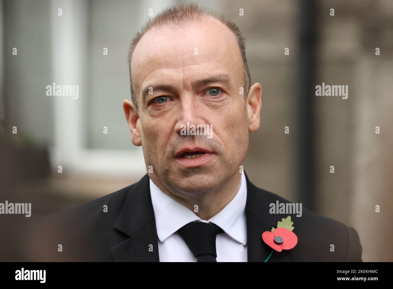 Northern Ireland Secretary Chris Heaton-Harris leaves a Remembrance ...