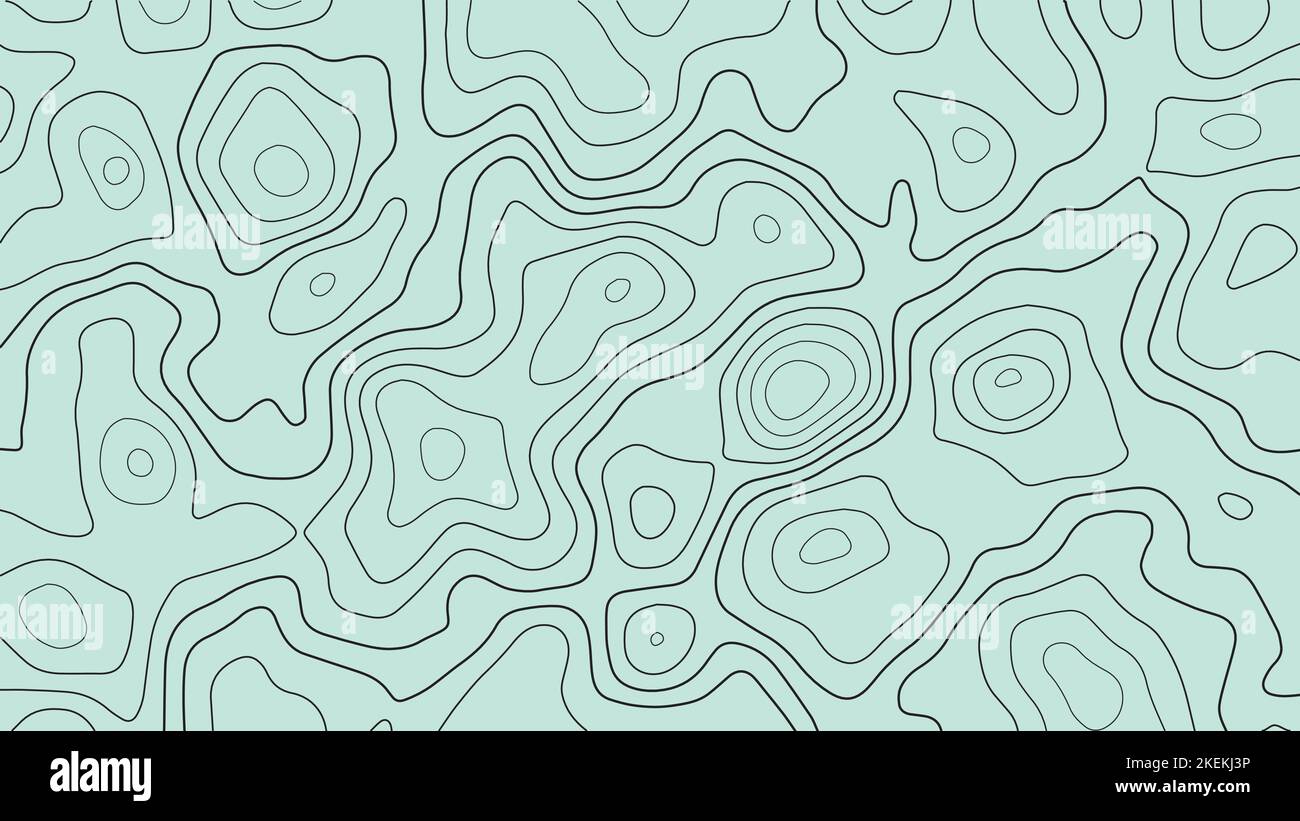 Abstract Topographic Contour Line Pattern Solid Background Vector Map Stock Vector Image And Art