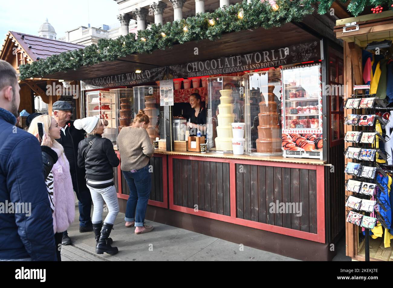London, UK. 13th November 2022. Chocolate World stall at Christmas ...