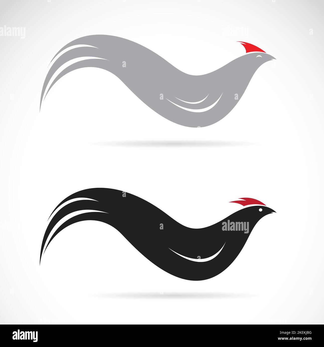 Vector image of chicken on white background. Easy editable layered ...