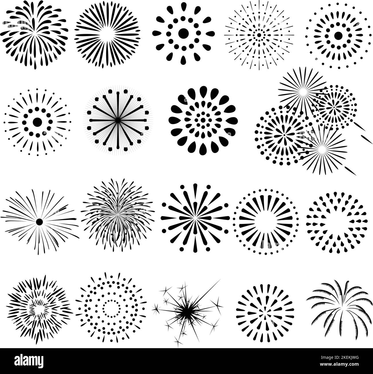 Cartoon fireworks Cut Out Stock Images & Pictures - Alamy