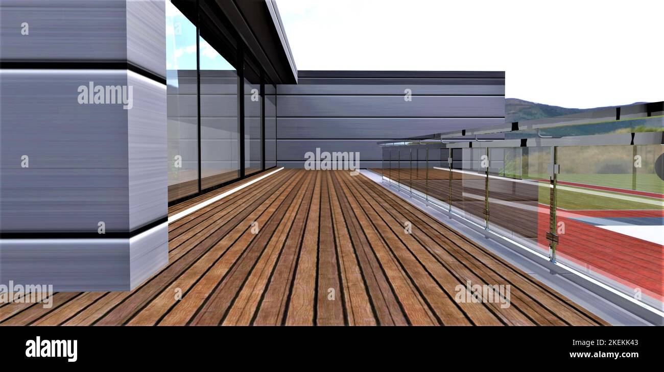 Feet-friendly ecologicaly clean terrace board as a flooring of the ...