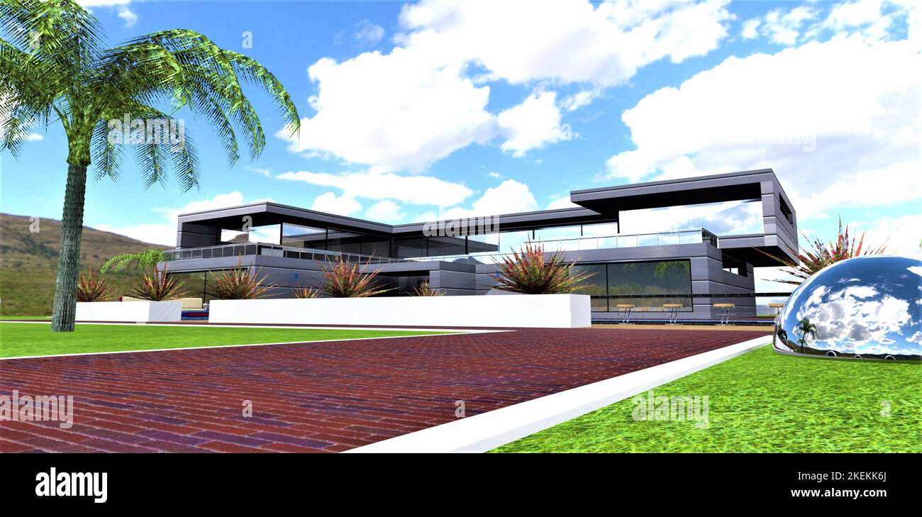 Red brick yard pathway hi-res stock photography and images - Alamy