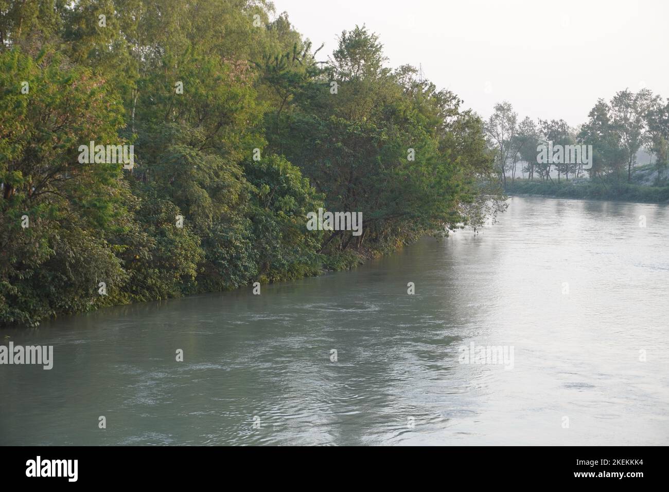 Beautiful natural scenery of river in southeast Asia tropical green ...