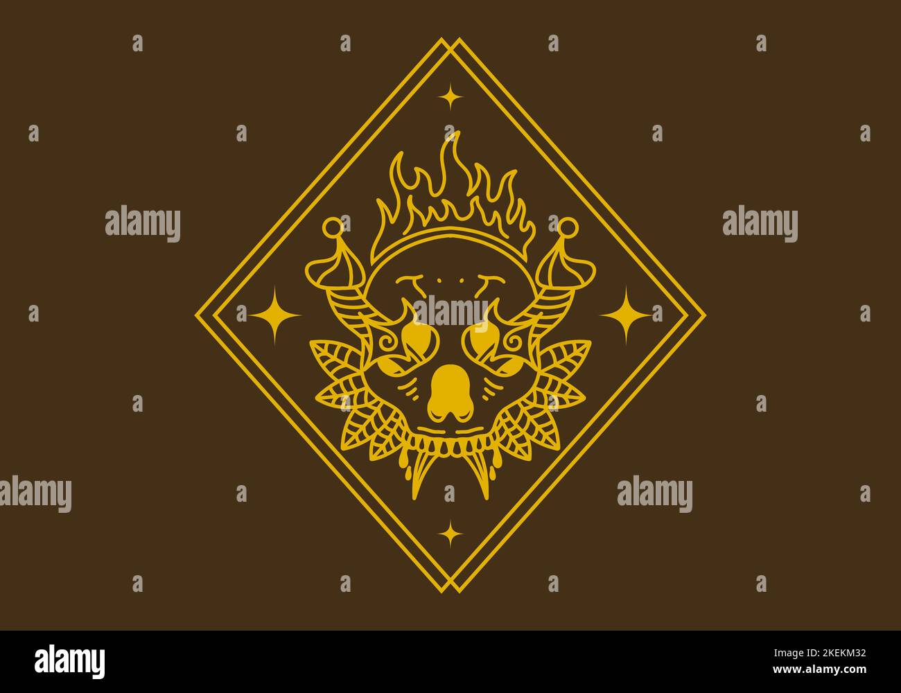 Skull in rose heart Stock Vector Images - Alamy