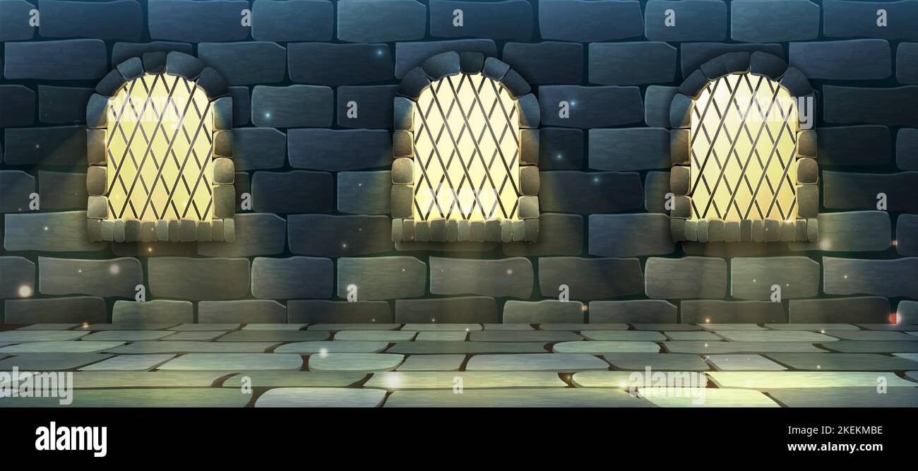 Vector cartoon style illustration banner for web video games. Old arc ...