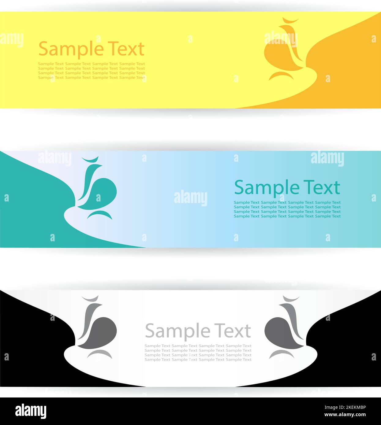 Vector image of chicken banners. Easy editable layered vector ...