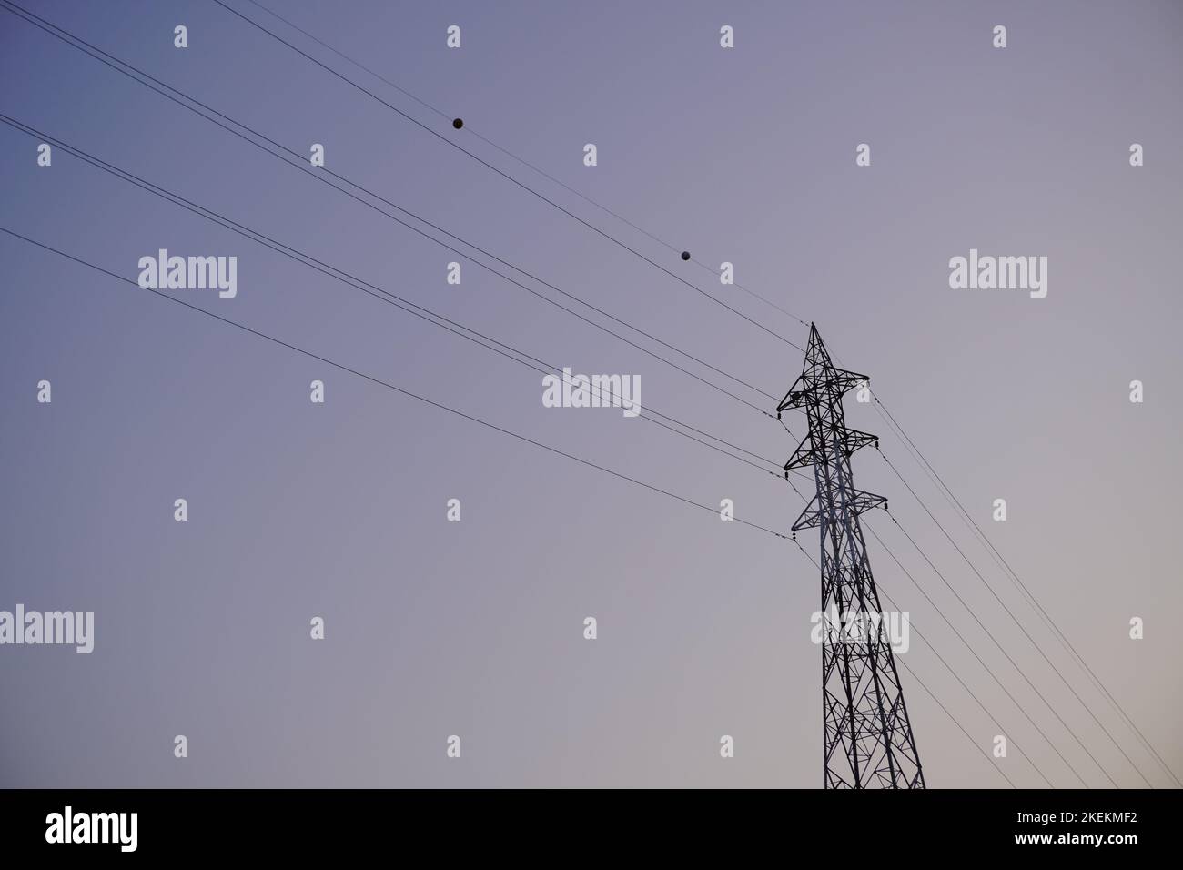 high voltage post.High-voltage tower sky background Stock Photo - Alamy
