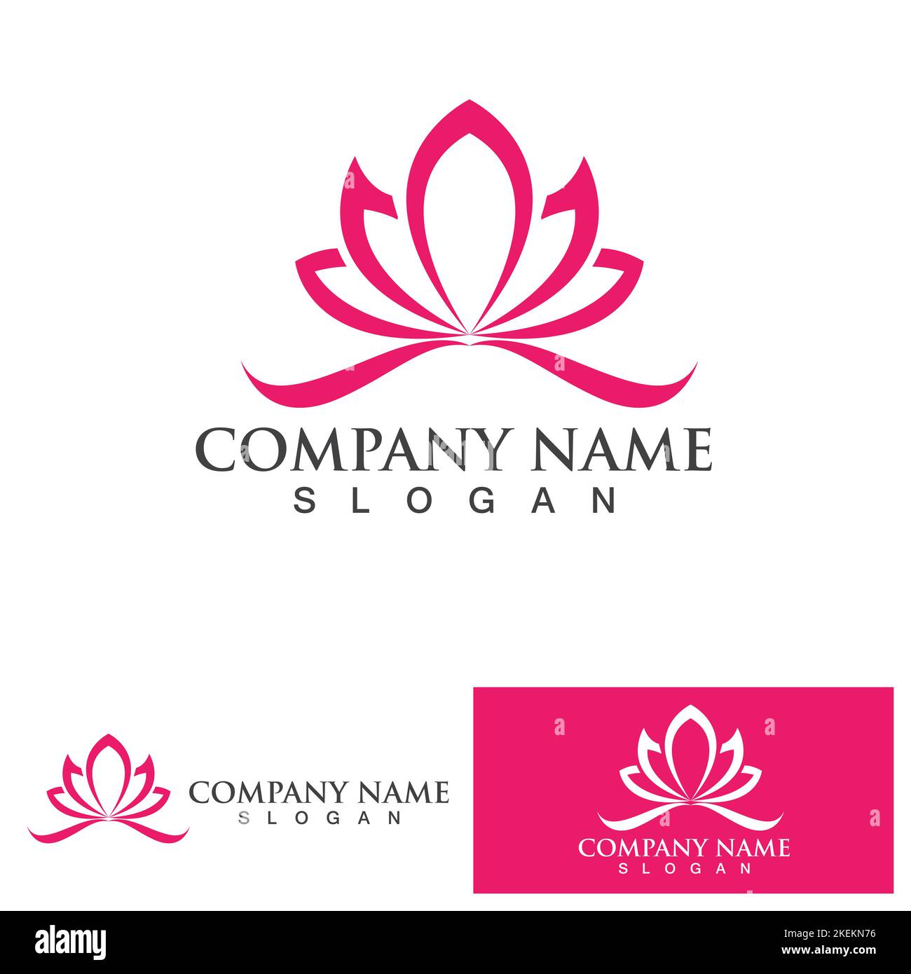 Beauty Vector lotus flowers design logo Template icon Stock Vector ...