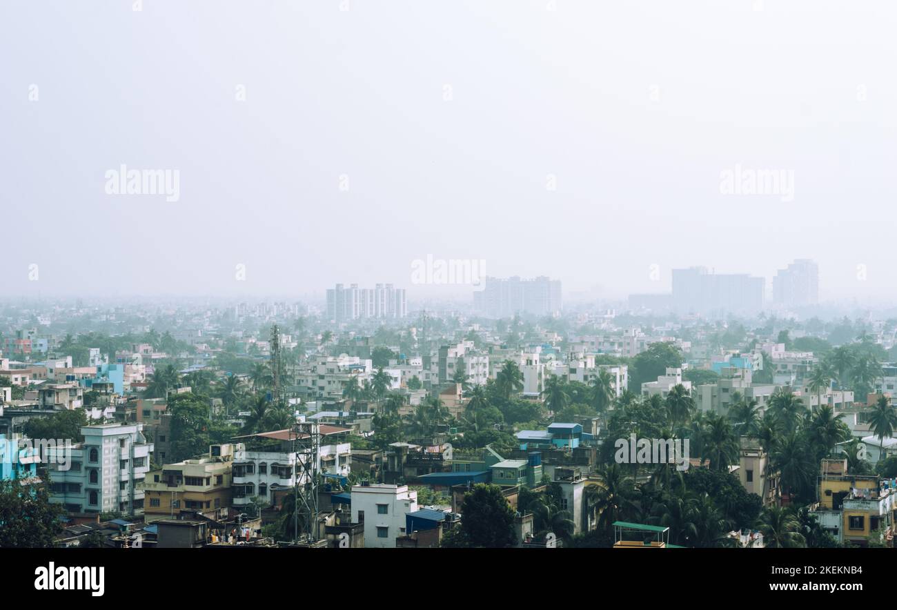 Kolkata City of Joy Skyline View. Landscape Scenery Urban India ...