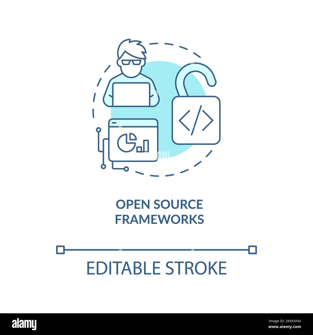 Open source frameworks turquoise concept icon Stock Vector Image & Art ... Open source frameworks turquoise concept icon Stock Vector Image & Art ...