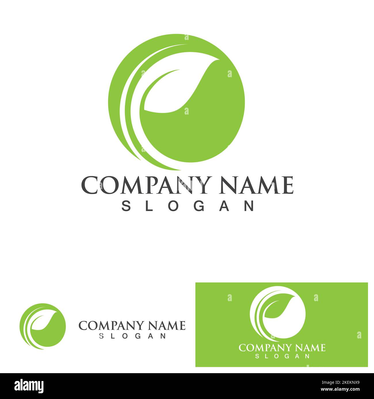 Leaf green logo and symbol vector template Stock Vector Image & Art - Alamy