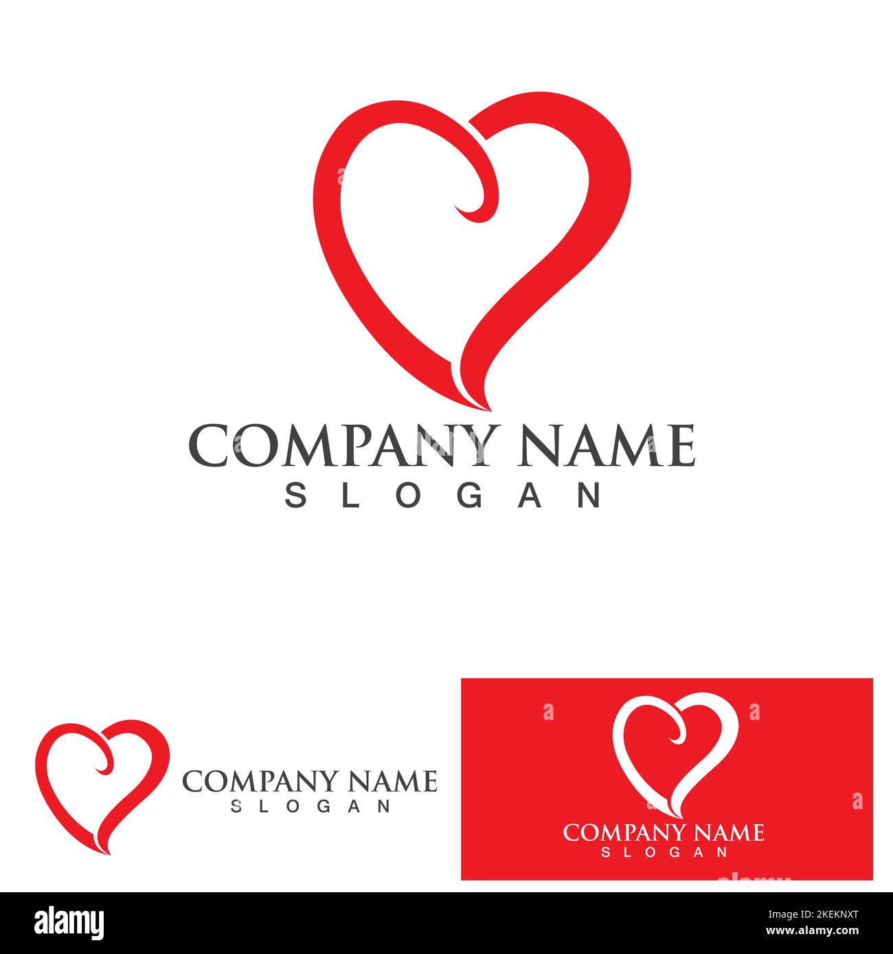 Love heart logo and symbol vector template Stock Vector Image & Art - Alamy