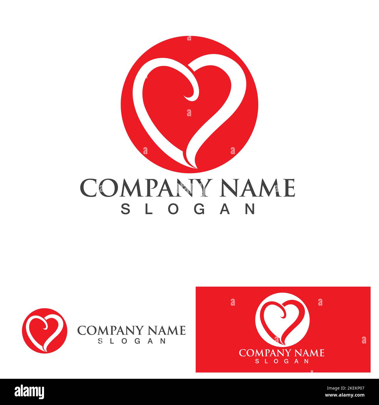 Love heart logo and symbol vector template Stock Vector Image & Art - Alamy