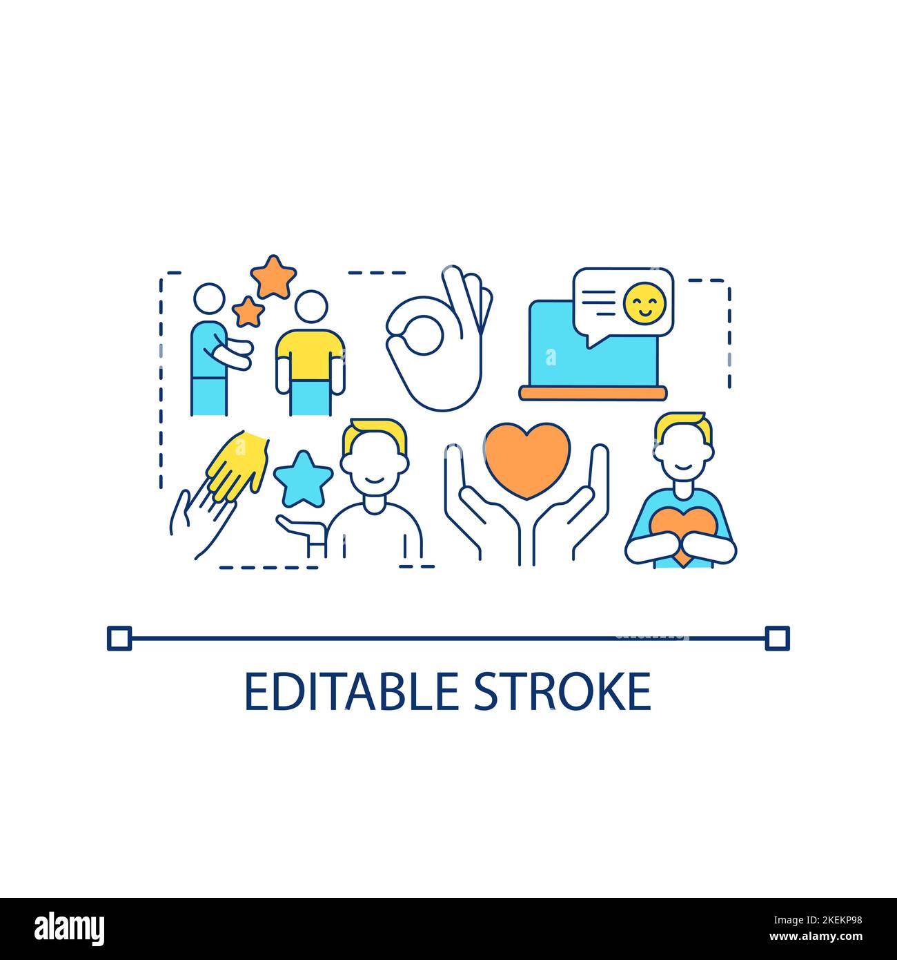 Social media engagement concept icon Stock Vector Image & Art - Alamy