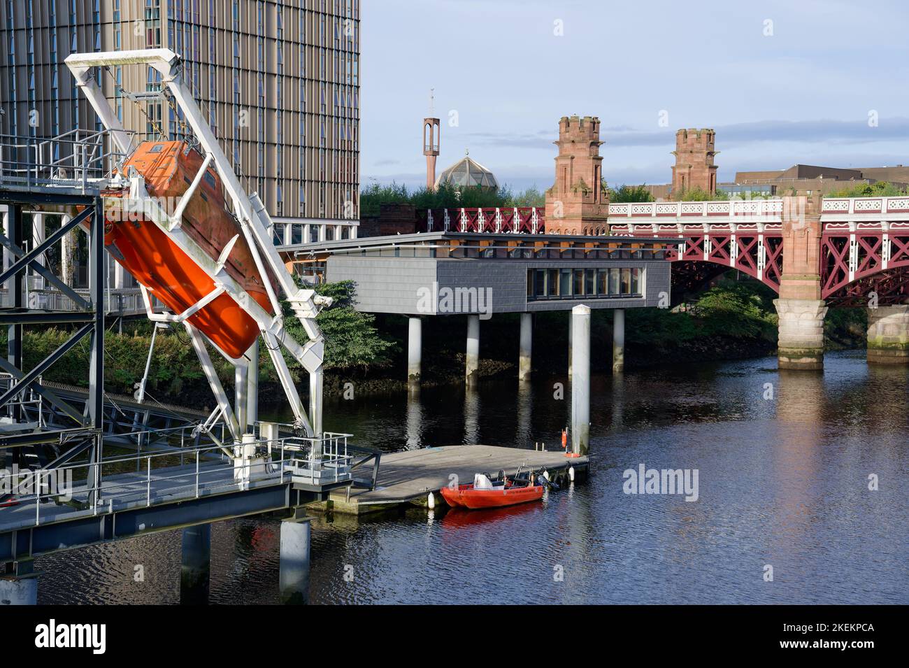 Marine water safety capsule for training college students Stock Photo ...