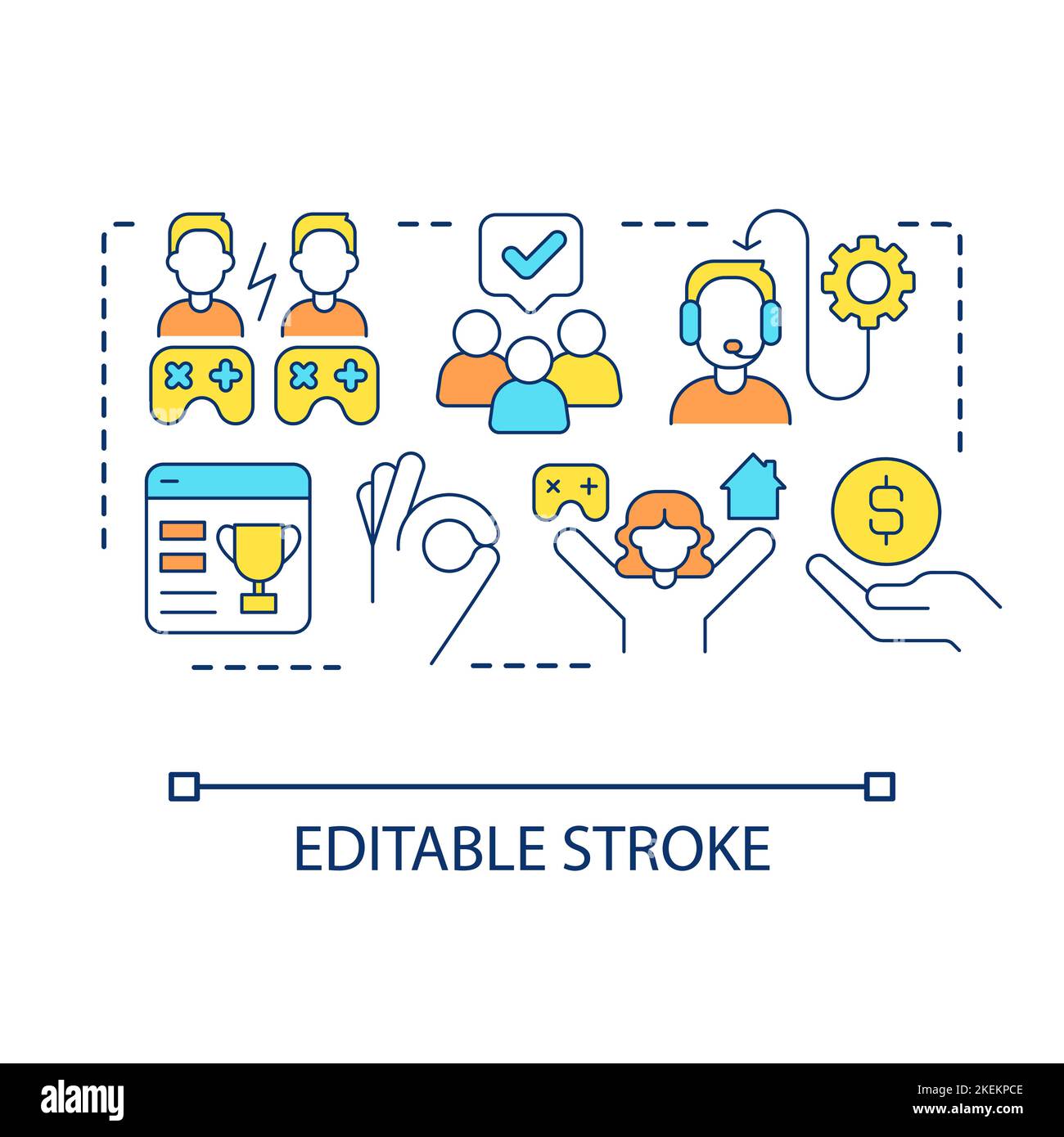 Professional gamer concept icon Stock Vector Image & Art - Alamy