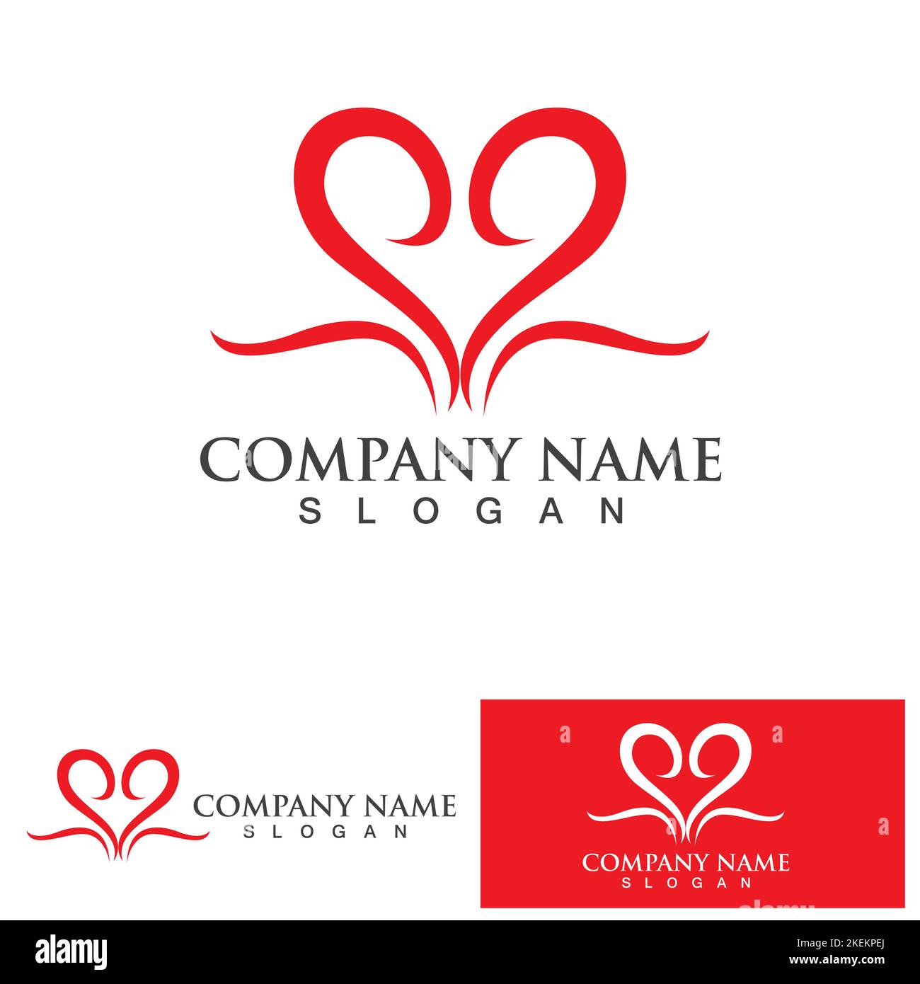 Love heart logo and symbol vector template Stock Vector Image & Art - Alamy