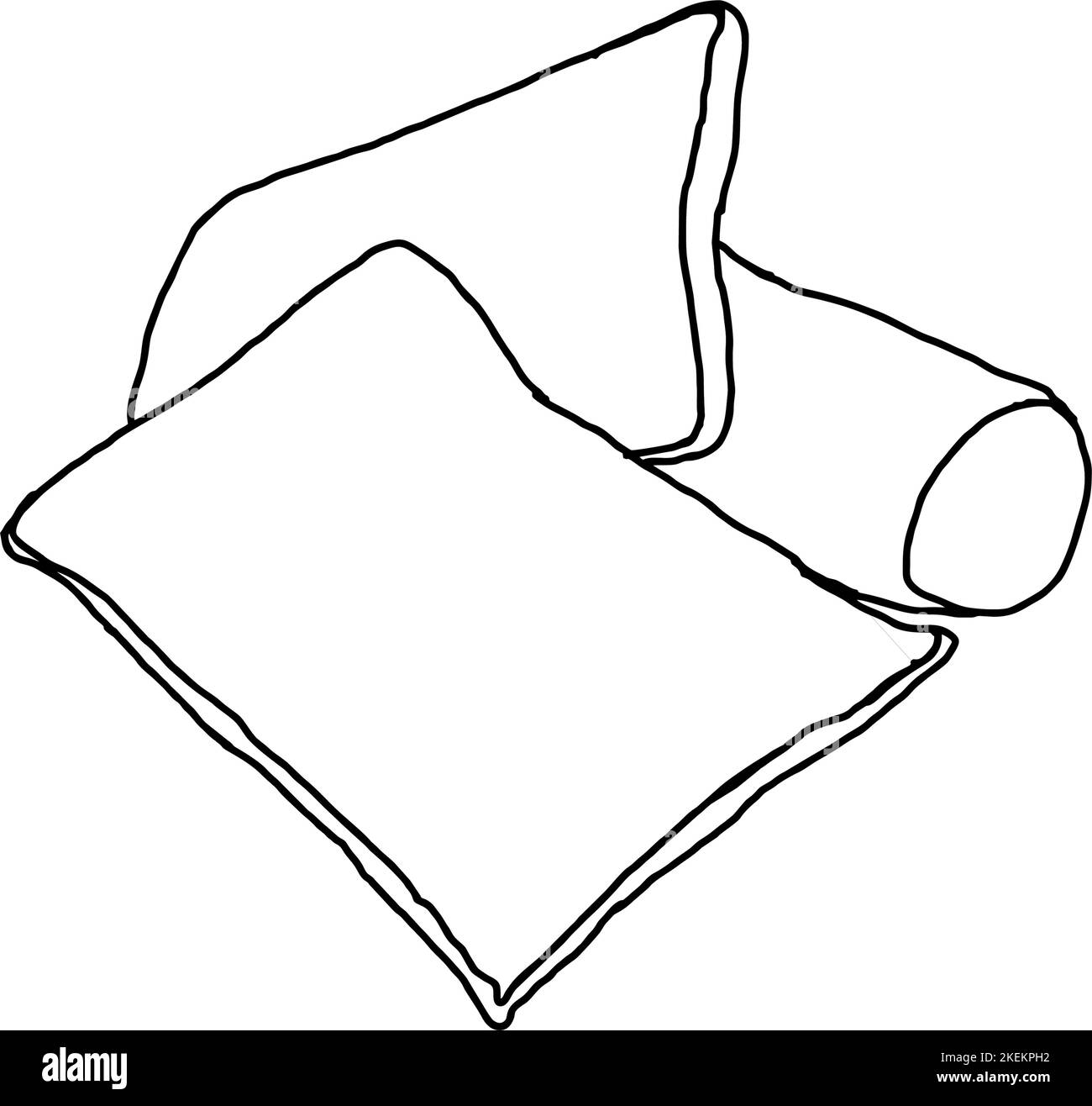 Pillows vector Black and White Stock Photos & Images - Alamy