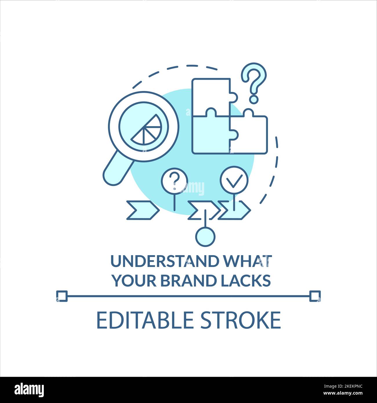 Understand your brand lacks turquoise concept icon Stock Vector Image & Art - Alamy