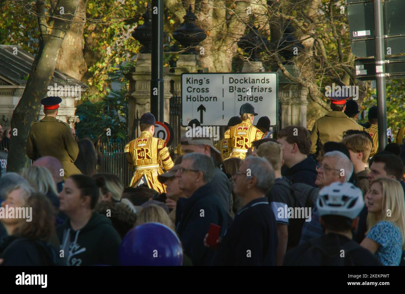 Ceremonial uniform of the Household Cavalry Mounted Band, showing the ...