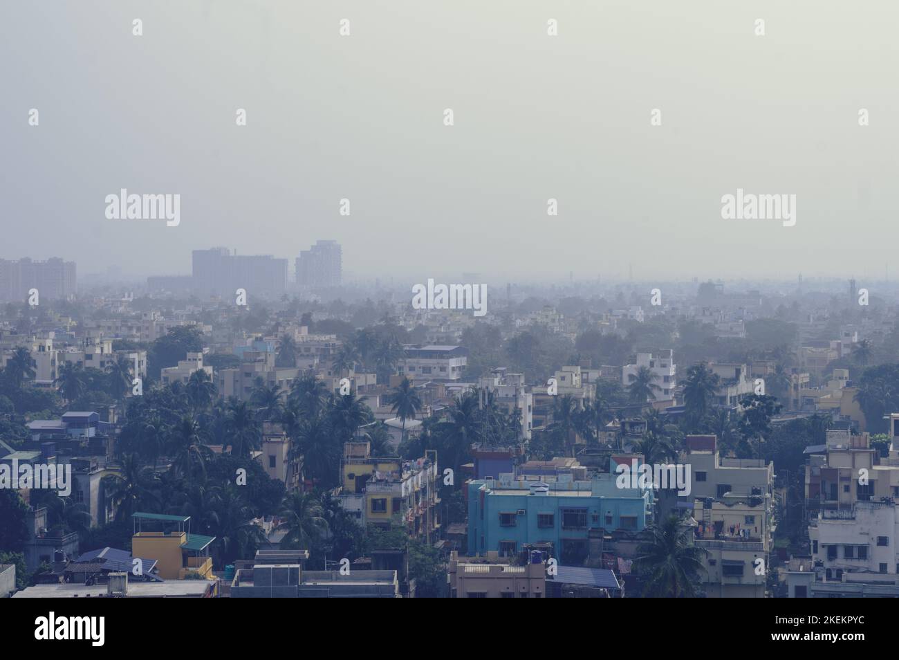 Kolkata City of Joy Skyline View. Landscape Scenery Urban India ...