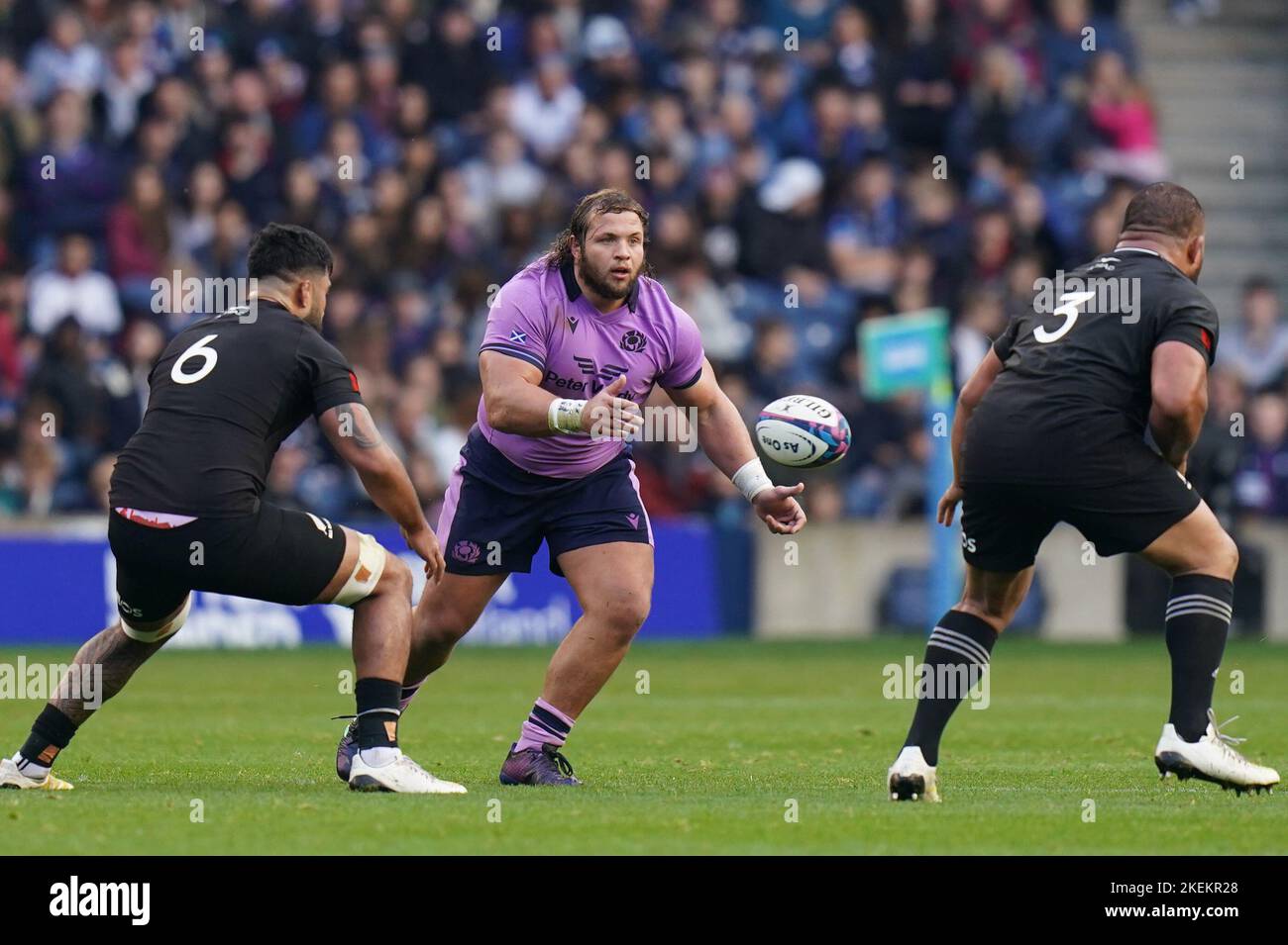 Scotland’s Pierre Schoeman in action during the Autumn International ...