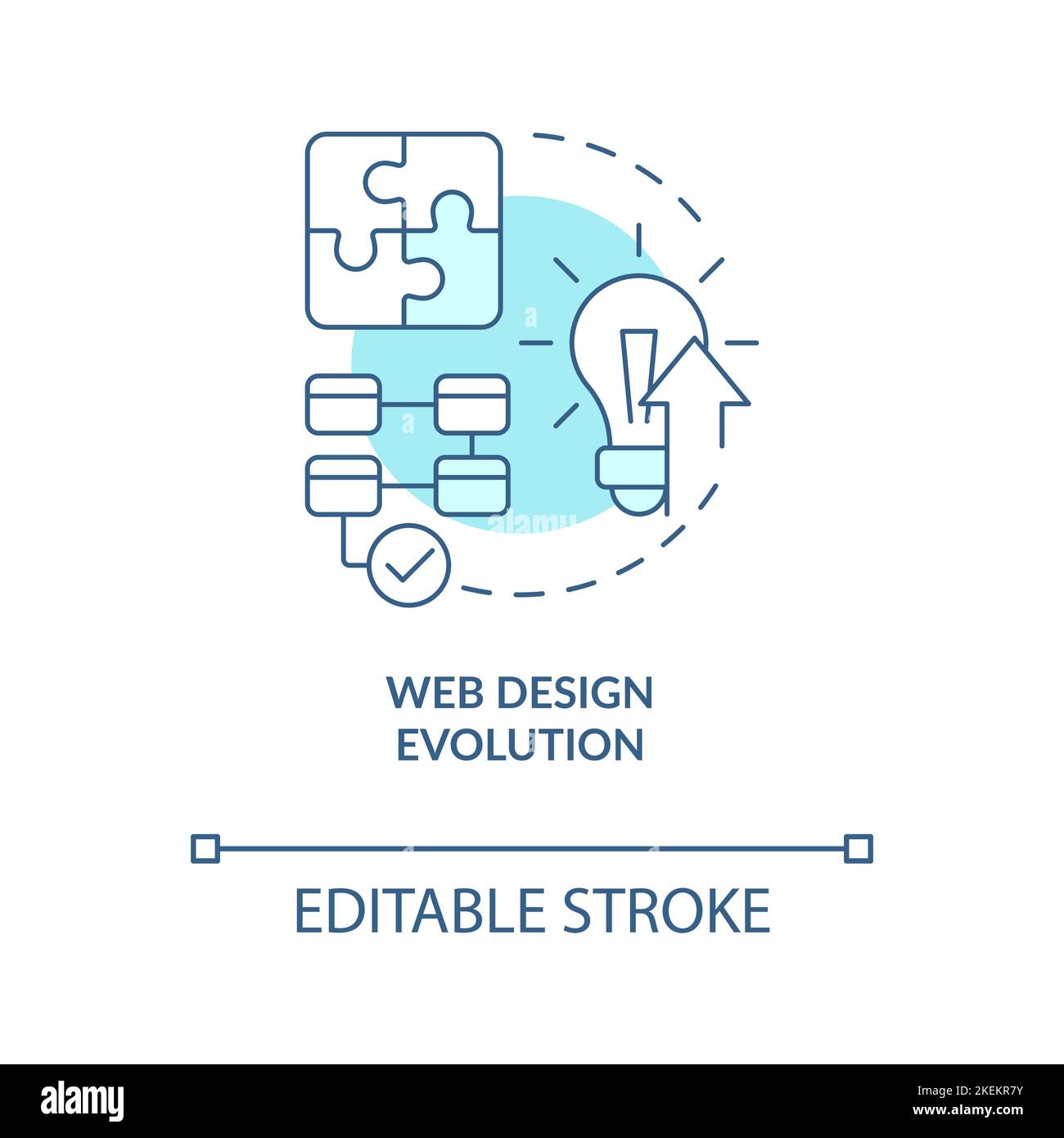 Web design evolution turquoise concept icon Stock Vector Image & Art ...
