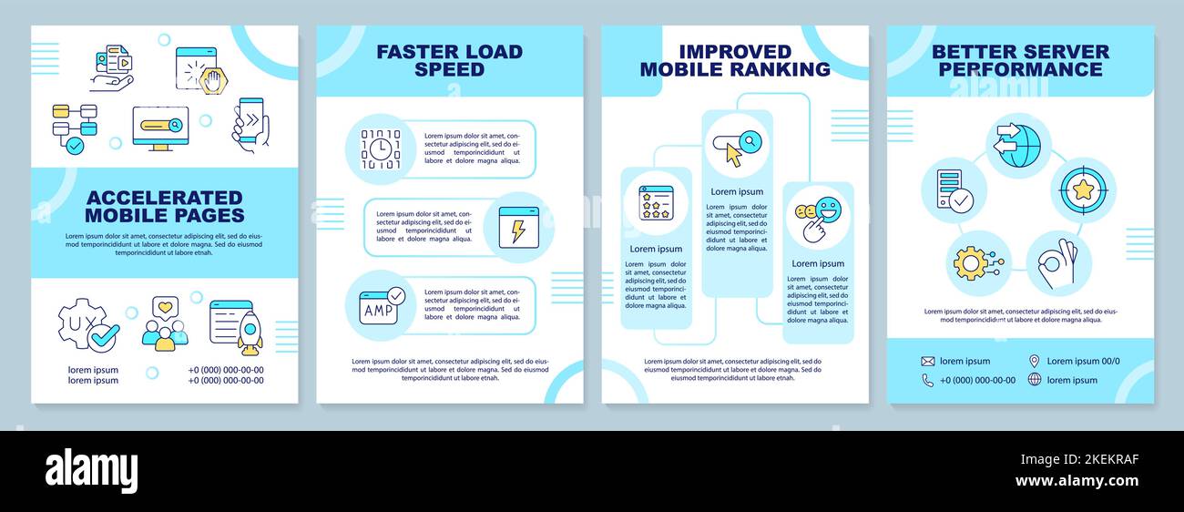 Accelerated mobile pages brochure template Stock Vector Image & Art - Alamy