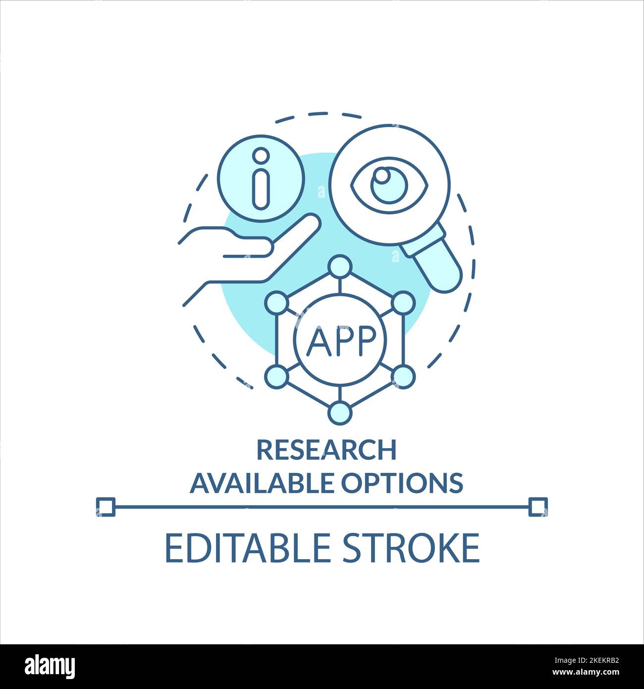Research available options turquoise concept icon Stock Vector Image & Art - Alamy