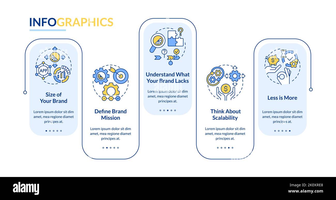 Choosing business tools factors rectangle infographic template Stock ...