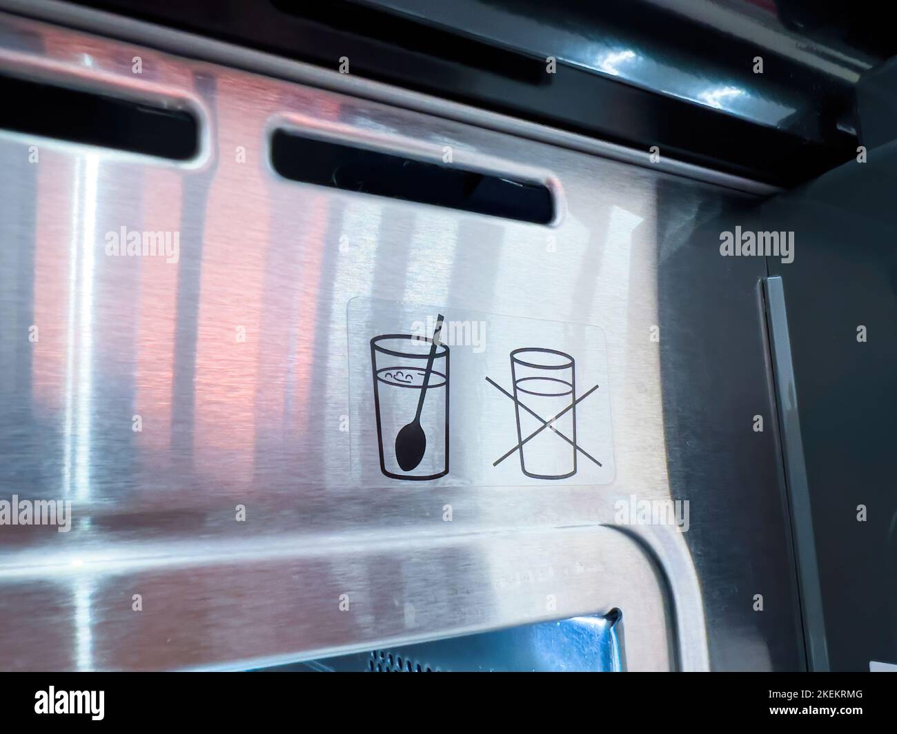 pictogrames inside microwave oven to inform the user - always put a ...