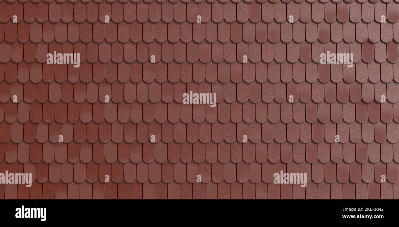 3d illustration of roof ceramic texture in interior and architecture ...