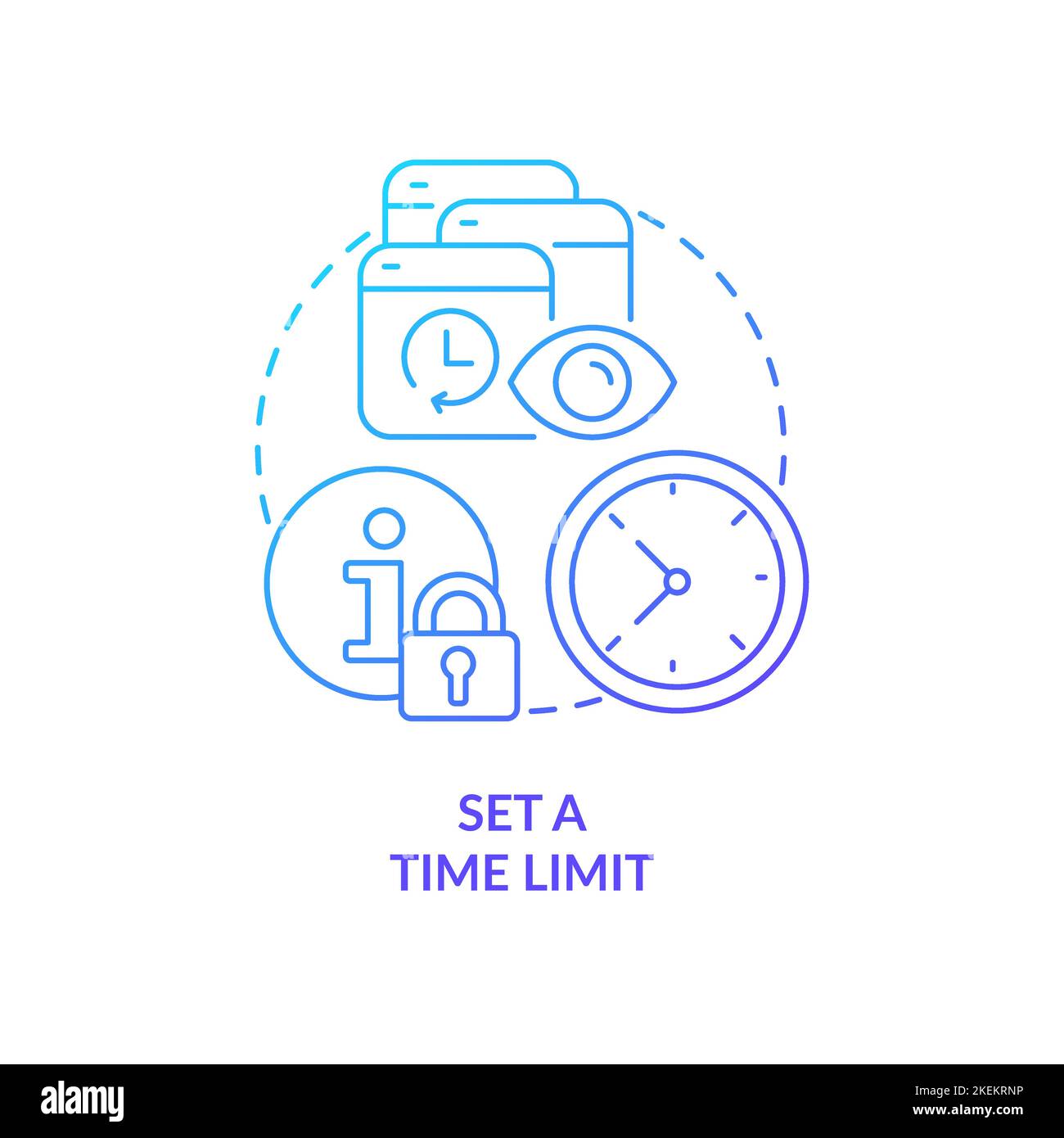 Set Time Limit Blue Gradient Concept Icon Stock Vector Image Art Alamy
