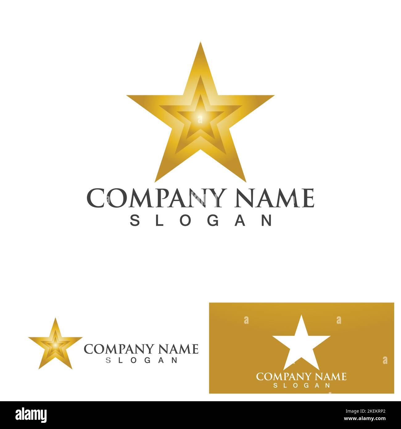 Gold Star Logo Vector with Black Background Stock Vector Image & Art ...