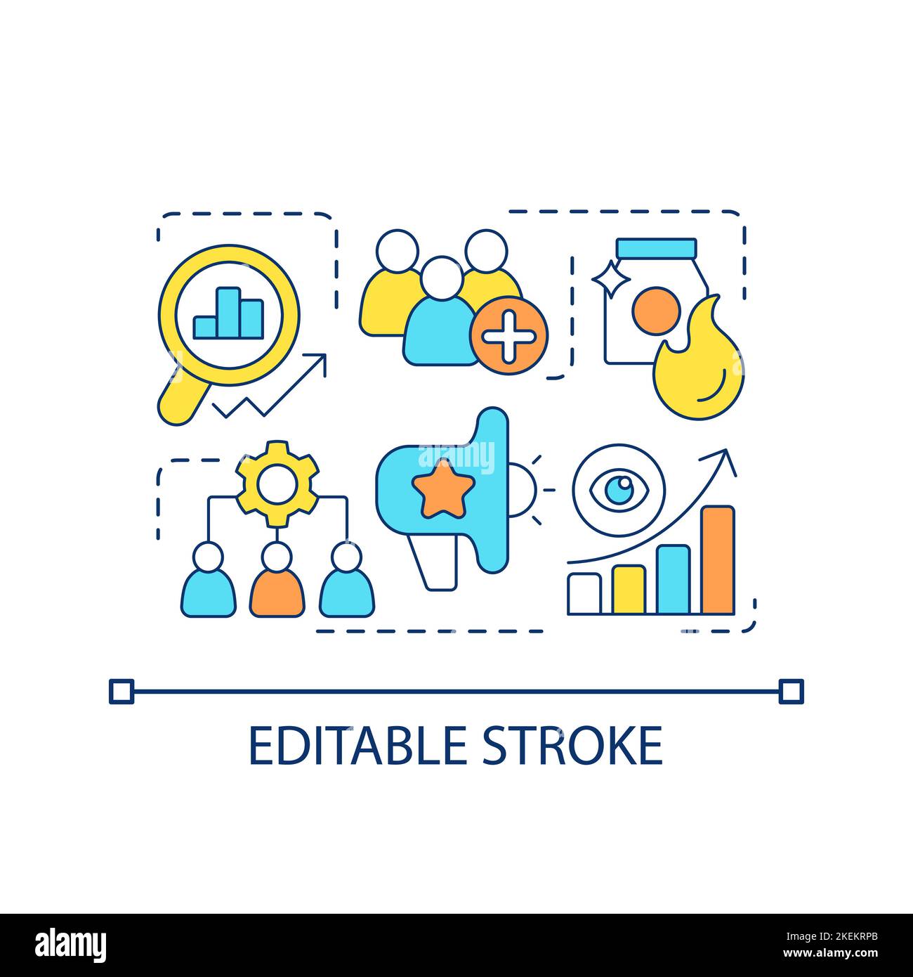 Expand target audience concept icon Stock Vector Image & Art - Alamy