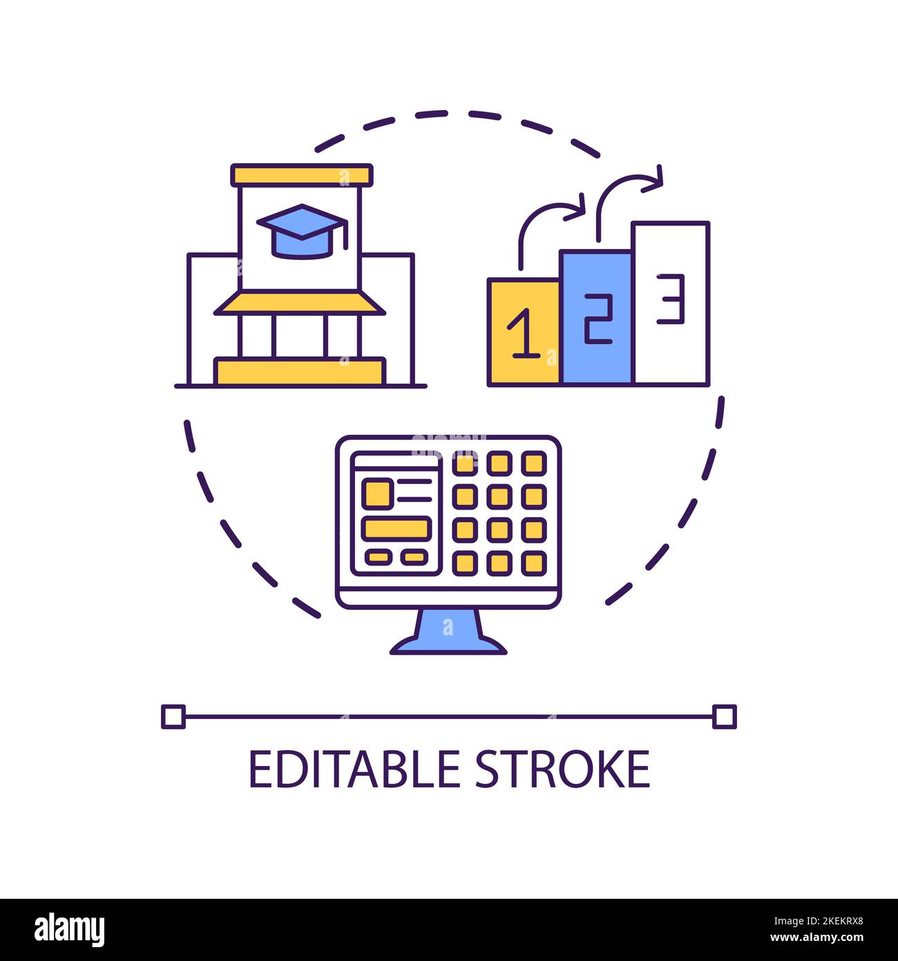 Systematization of education process concept icon Stock Vector Image ...