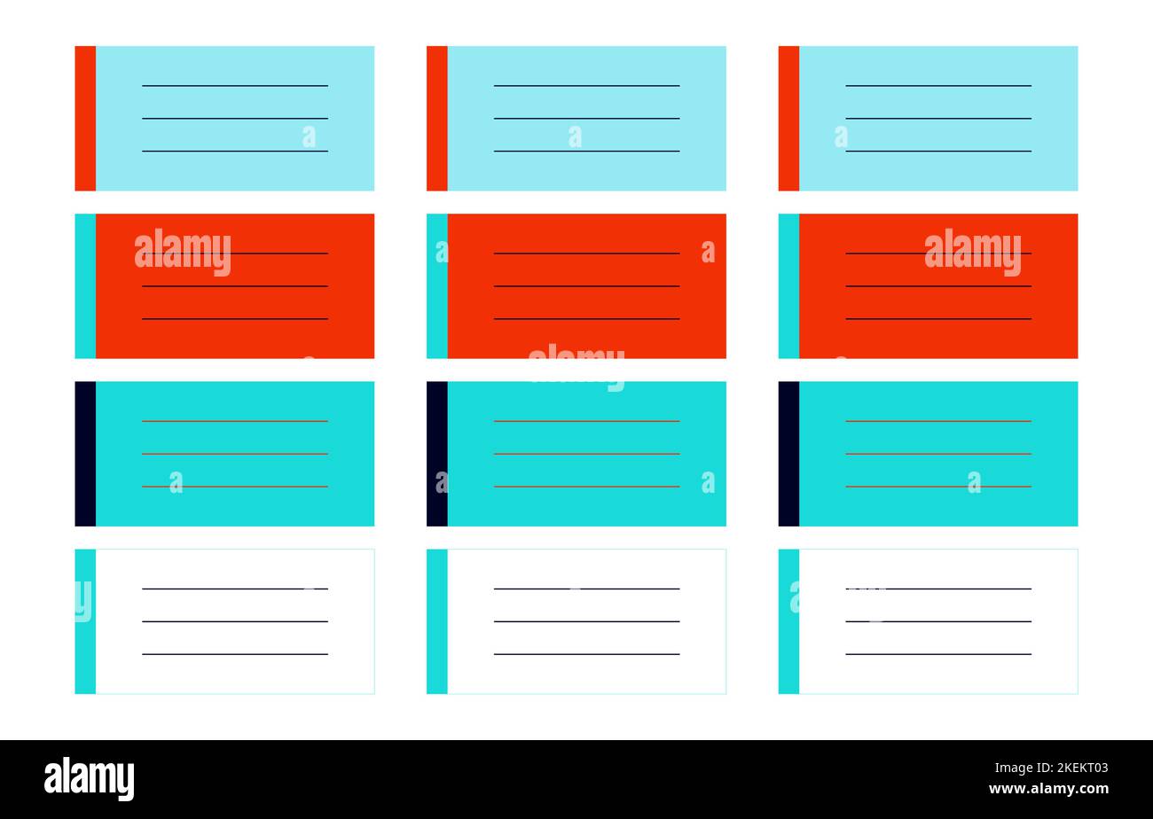 Notebook labels, vector set of 12, minimalist style, print ready, space ...